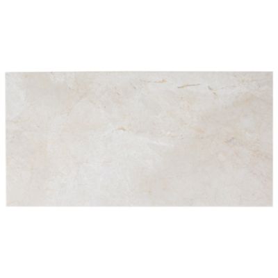 Vanilla Brushed Marble Tile - 12in. x 24in. | Floor and Decor