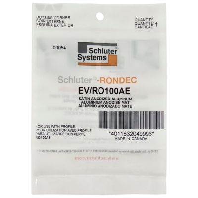 Schluter-Rondec Outside Corner for 3/8in. Satin Anodized Aluminum ...